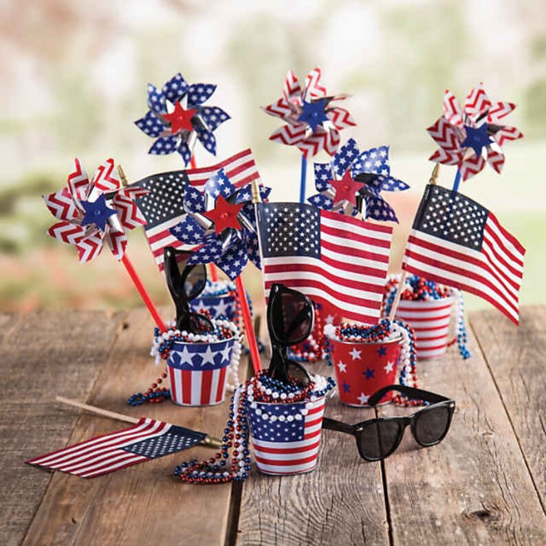 Patriotic Pinwheels 4 July Spinners America 4th of July - Etsy
