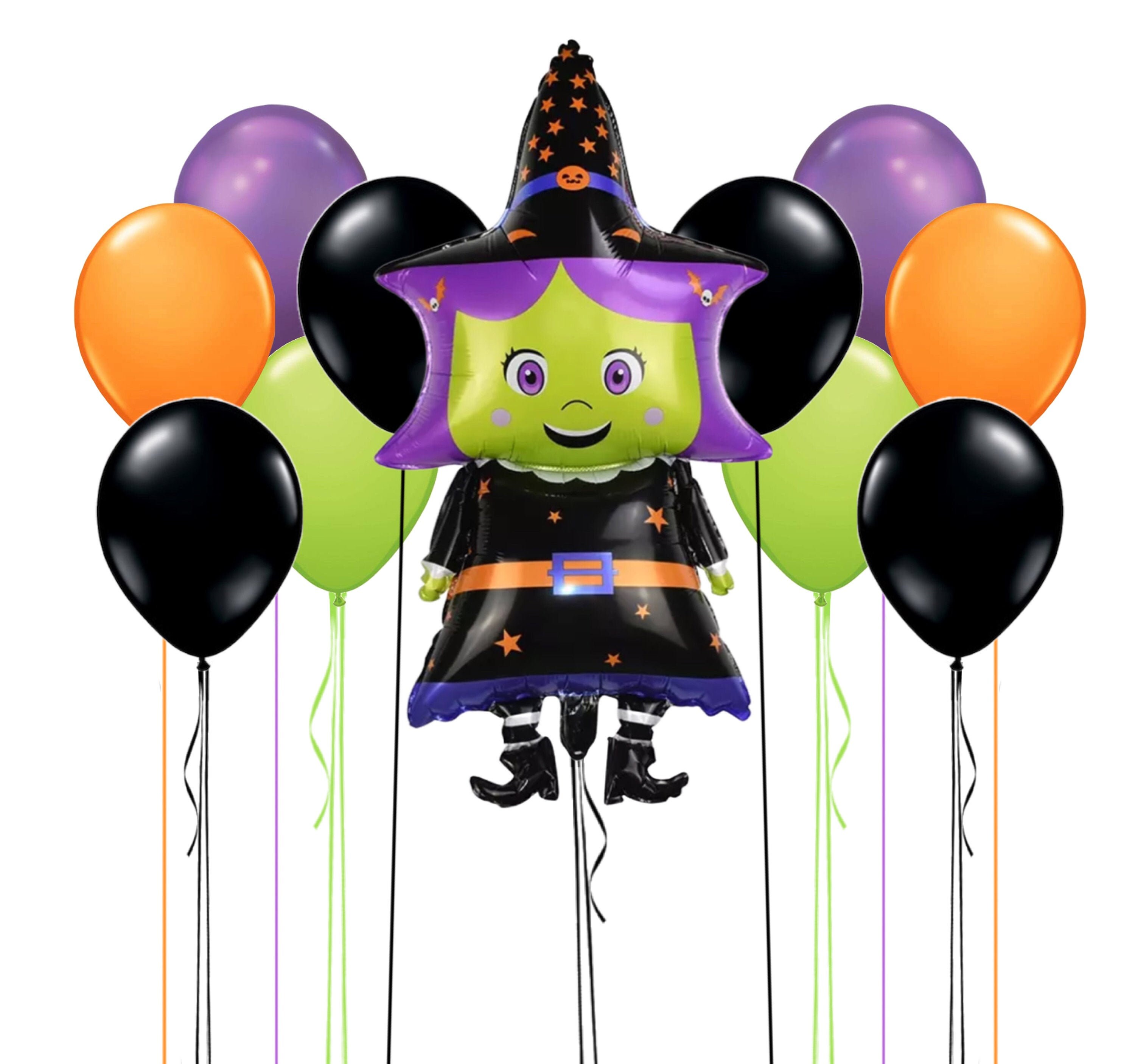 Halloween Witch Balloon Bouquet Giant Cute Foil Balloon | Etsy