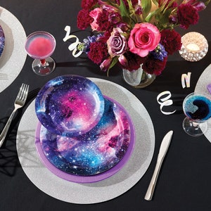 Galaxy Paper Plate Set Stars Planets Universe Outer Space Tableware ...