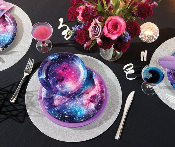 Galaxy Paper Plate Set Stars Planets Universe Outer Space Tableware ...