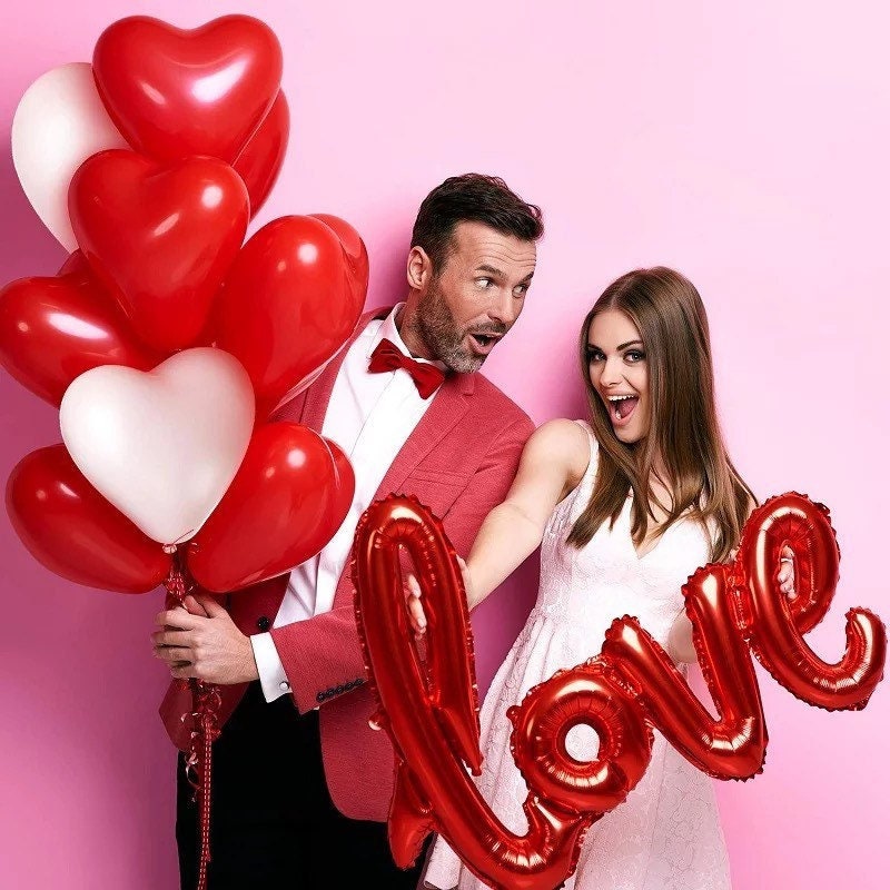 LOVE Script Balloon COLOR OPTIONS Large Minimal Modern Romantic ...