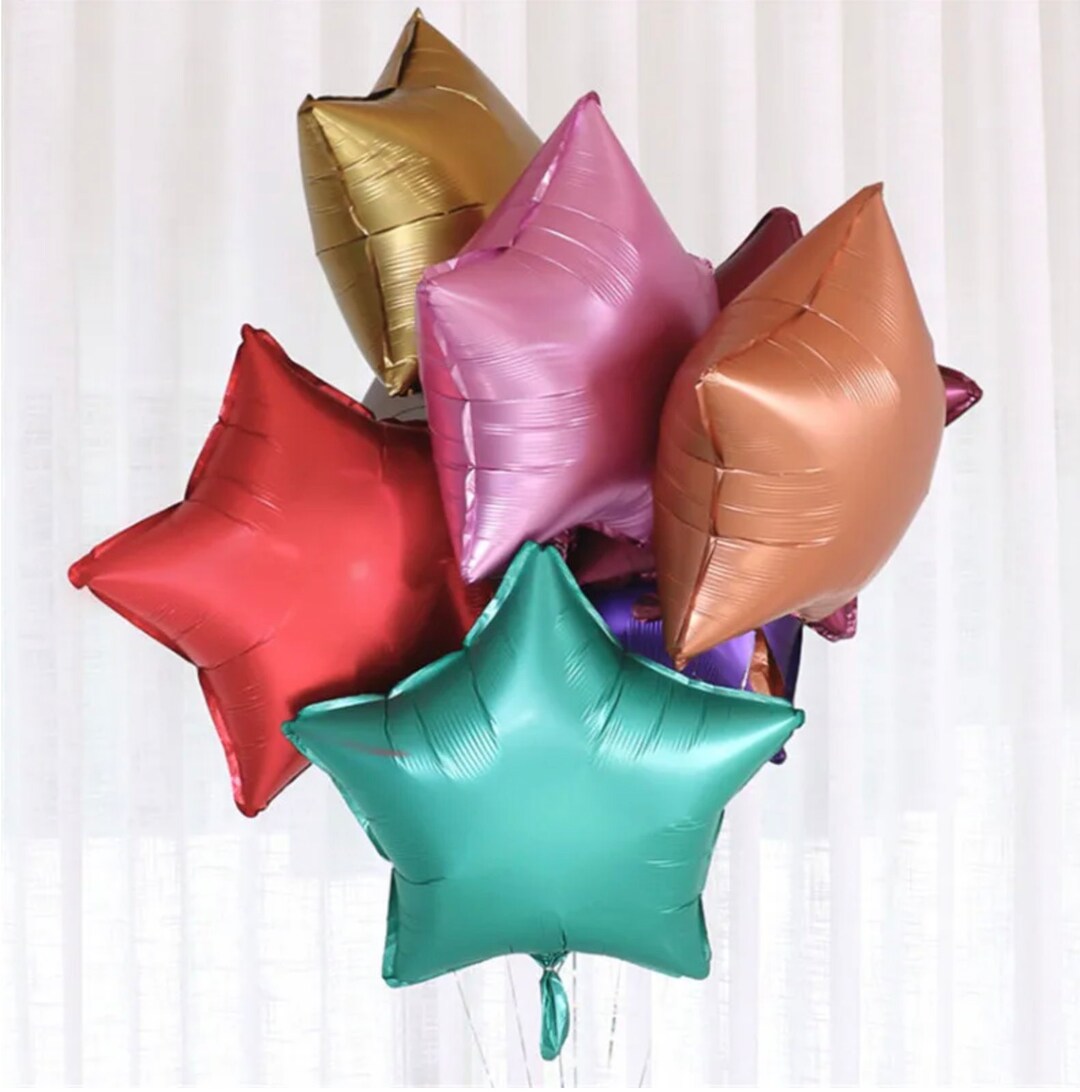 Star Balloons in Matte ASSORTED COLORS All Occasions Celestial Galaxy ...