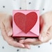 Heart Box for Valentine’s Day Packaging Glitter Red Pink Romantic Gift ...