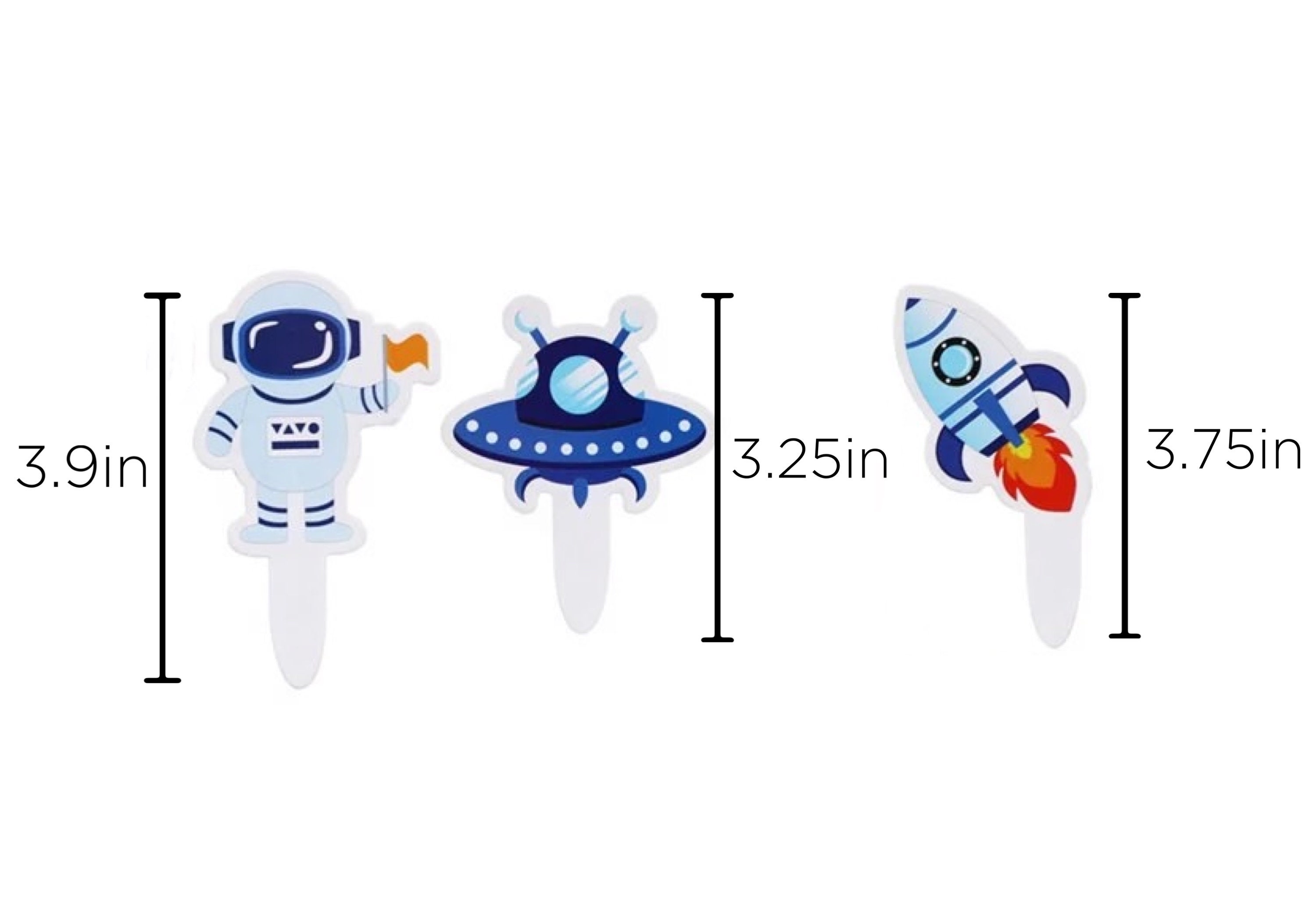 Astronaut Cupcake Topper Space Galaxy Aliens Rocket Planet - Etsy