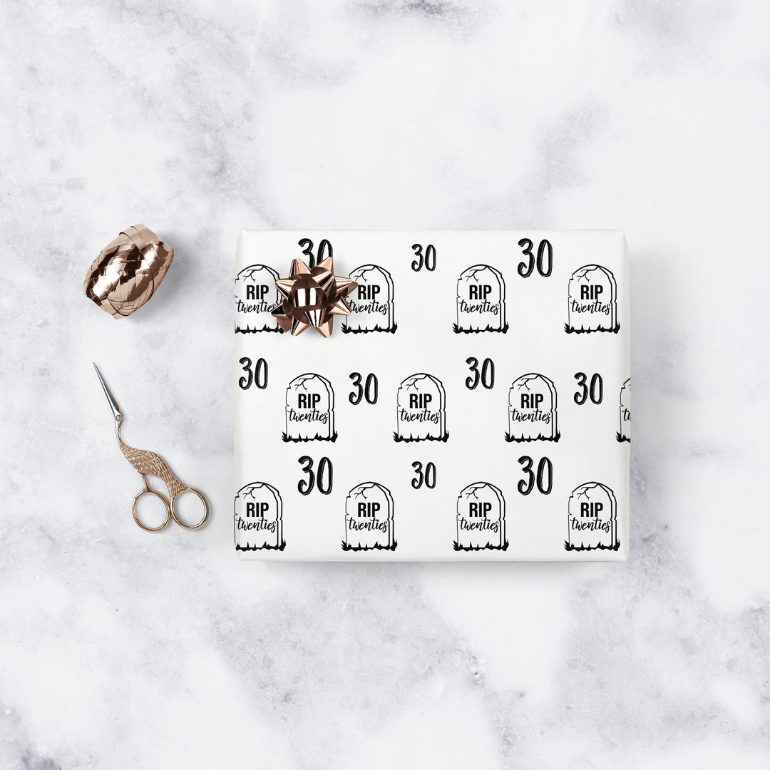 30th Birthday Gift Paper Death to RIP Twenties Funny Humorous Bday ...