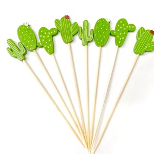 Cactus Food Picks With Wooden Sticks Appetizers Fruits Snacks Food ...
