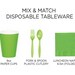 Green Tableware Set Mix & Match Disposable Cups Napkins Cutlery Jungle ...
