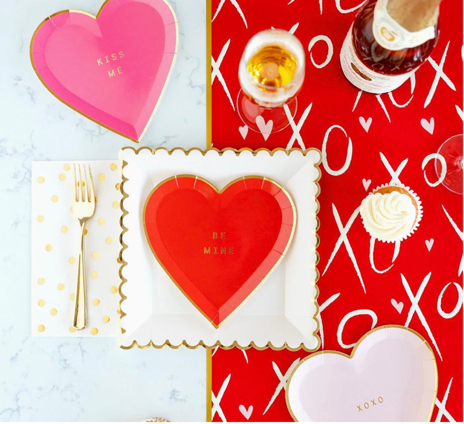 Cream Plates With Gold Scalloped Edge Plain Square Paper - Etsy