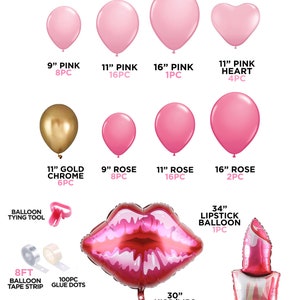 Romantic Balloon Kit DIY Arch Lipstick Makeup Fashion Show | Etsy