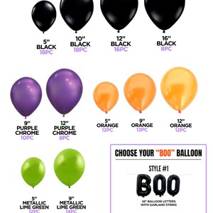 Balloon Bundle Classic Halloween Decoration Orange Black Neon Green ...