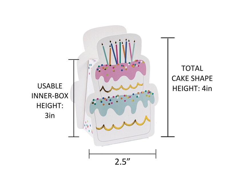 Cake Shape Favor Box for Birthday Baby Shower Retirement - Etsy