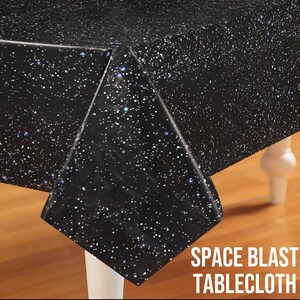 Galaxy Outer Space Tablecloth Space Blast Stars Plastic Tablecloth ...