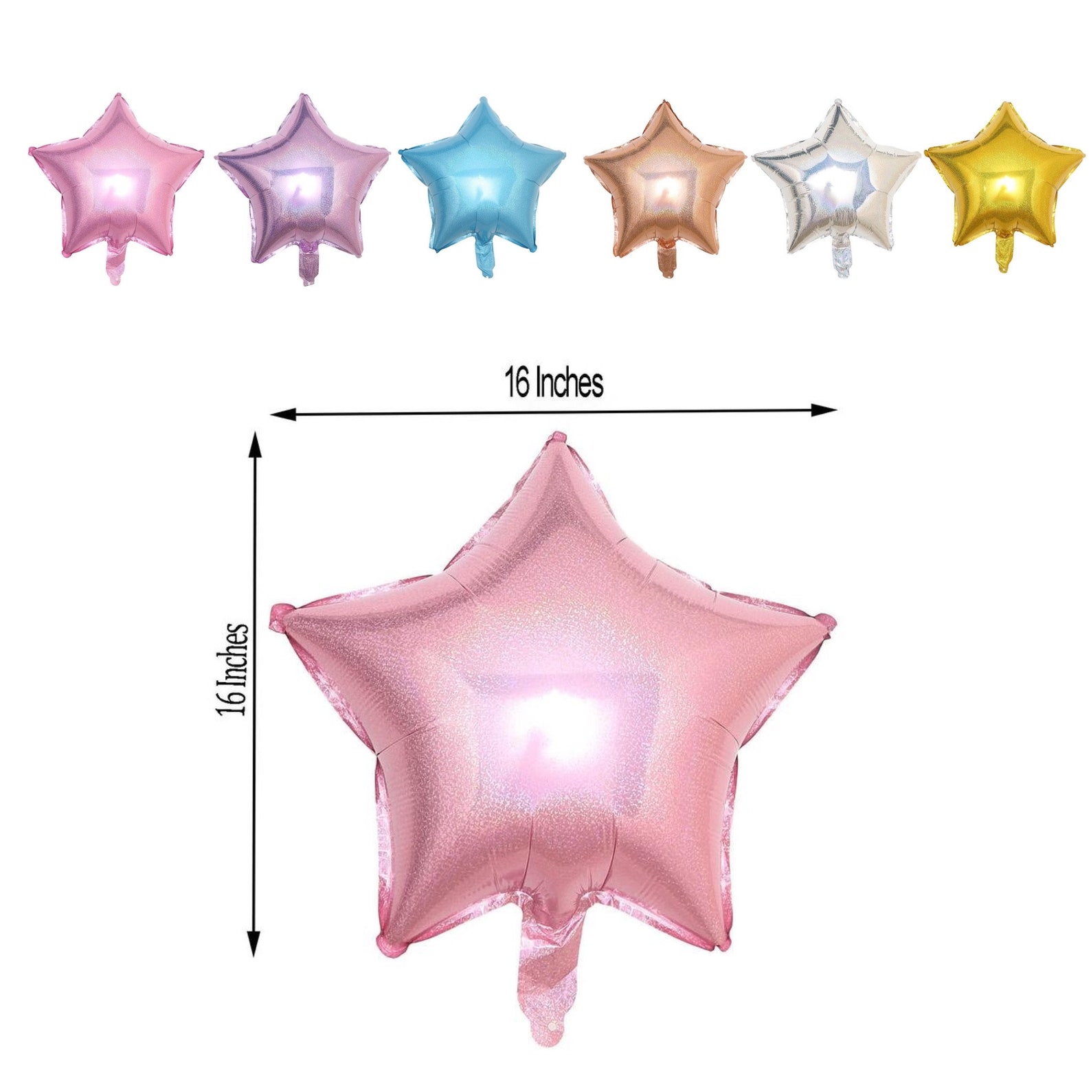 Star Foil Balloons for Decorations, Gold Star Balloons, Holographic ...