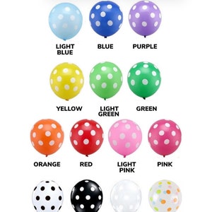 Polka Dot Balloon CHOOSE YOUR COLOR Wedding Engagement Birthday Baby ...
