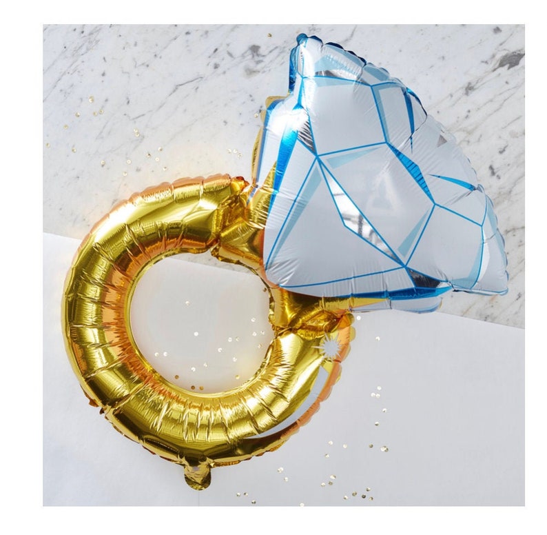 Engagement Ring Balloon Foil Giant Diamond Ring Balloon - Etsy