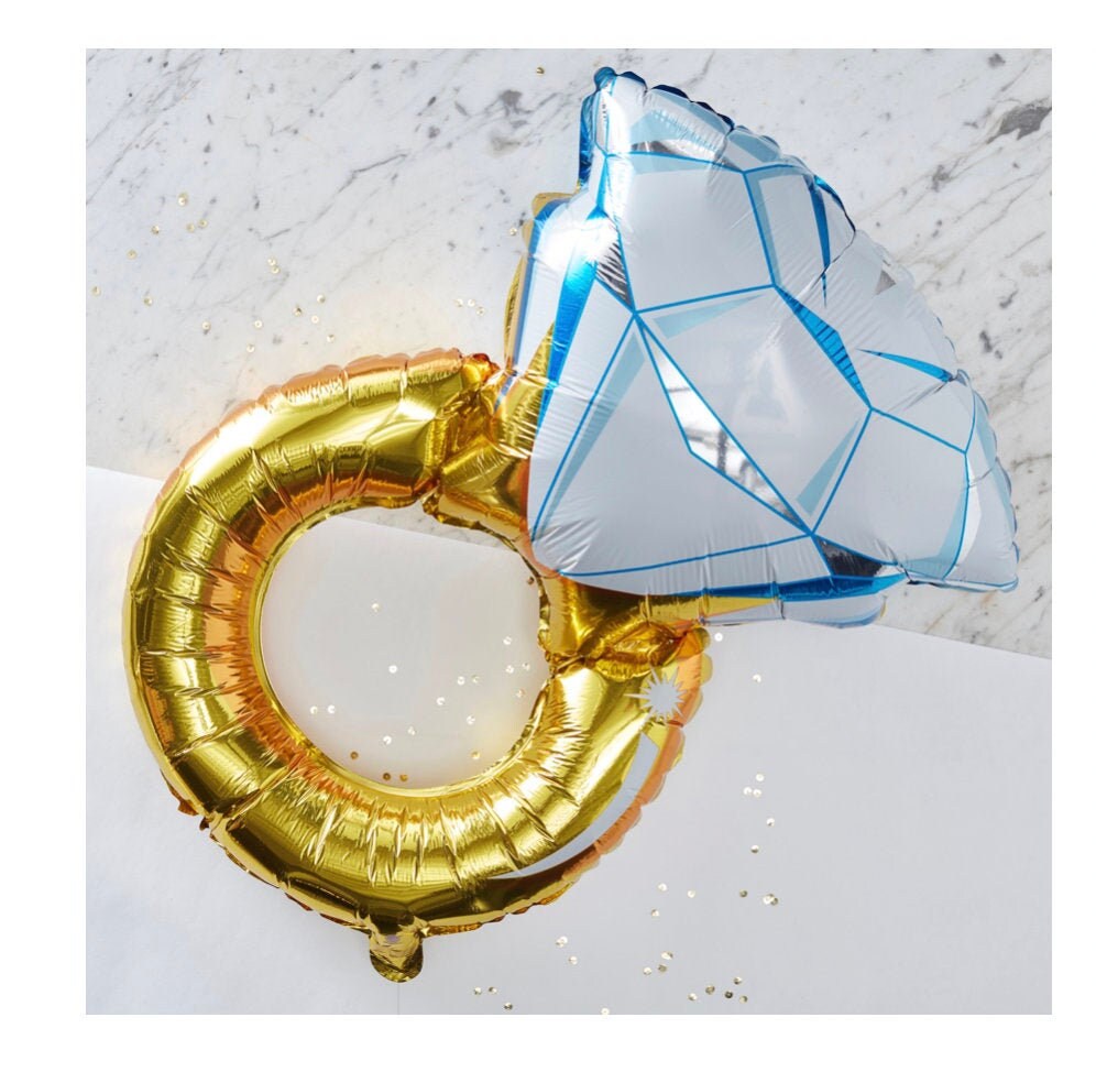 Engagement Ring Balloon Foil, Giant Diamond Ring Balloon Mylar ...