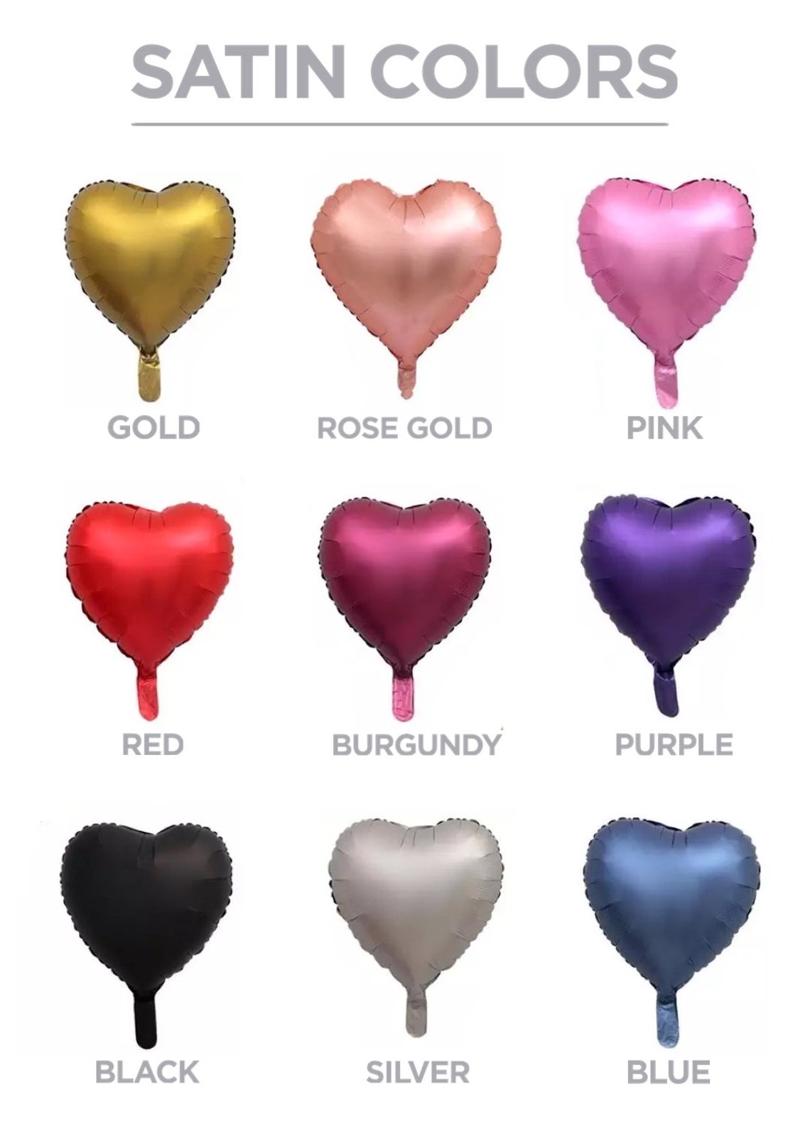 Pink Heart Balloon Bundle Matte Romantic Decoration Matte Foil - Etsy