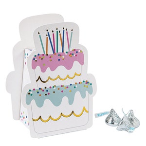 Cake Shape Favor Box for Birthday Baby Shower Retirement Sweets Treats ...