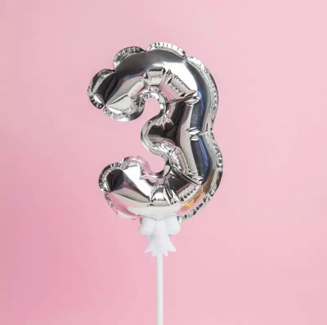 Birthday Cake Topper Silver Balloon Number 0 to 9 Classic Unisex Table ...