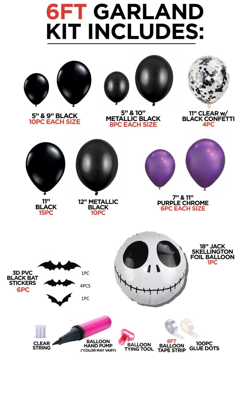 Halloween Balloon Arch Skull Skeleton Black Bat Purple - Etsy