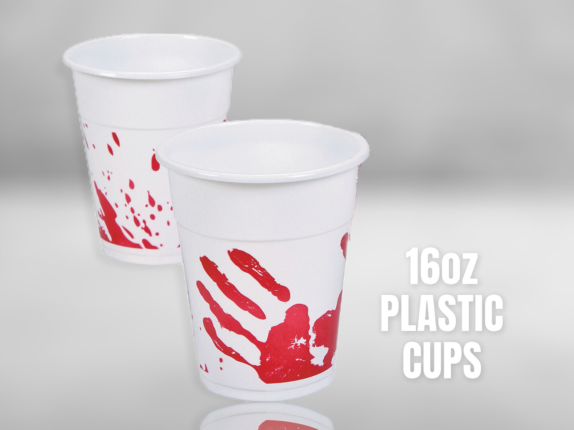 Halloween Plastic Cups With Blood Splatter Drip Design Walking Dead ...