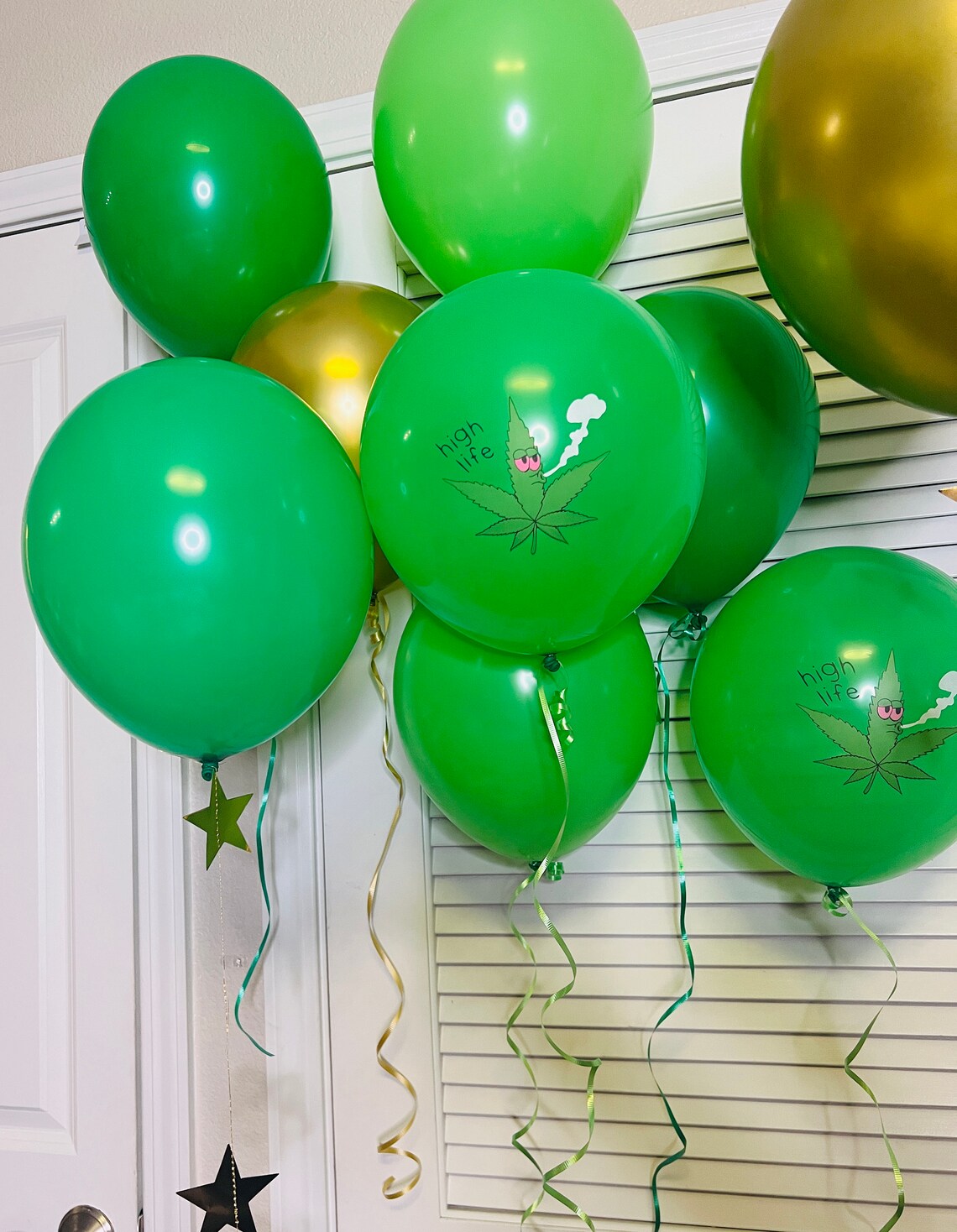 Weed Balloons High Life Stoner Smoker Marijuana Pot Green - Etsy