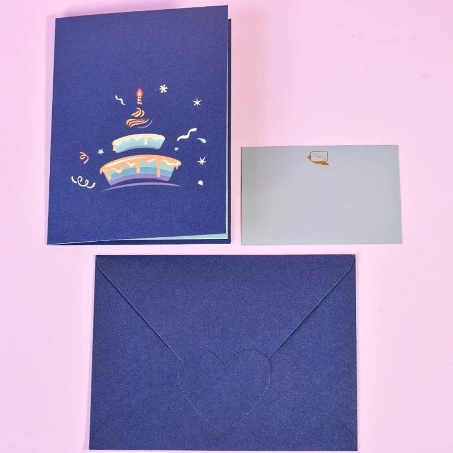 Birthday Cake Card 3D Pop up Card Cute Happy Birthday Greeting - Etsy