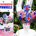 Patriotic Pinwheels 4 July Spinners America 4th of July Decoration Red ...