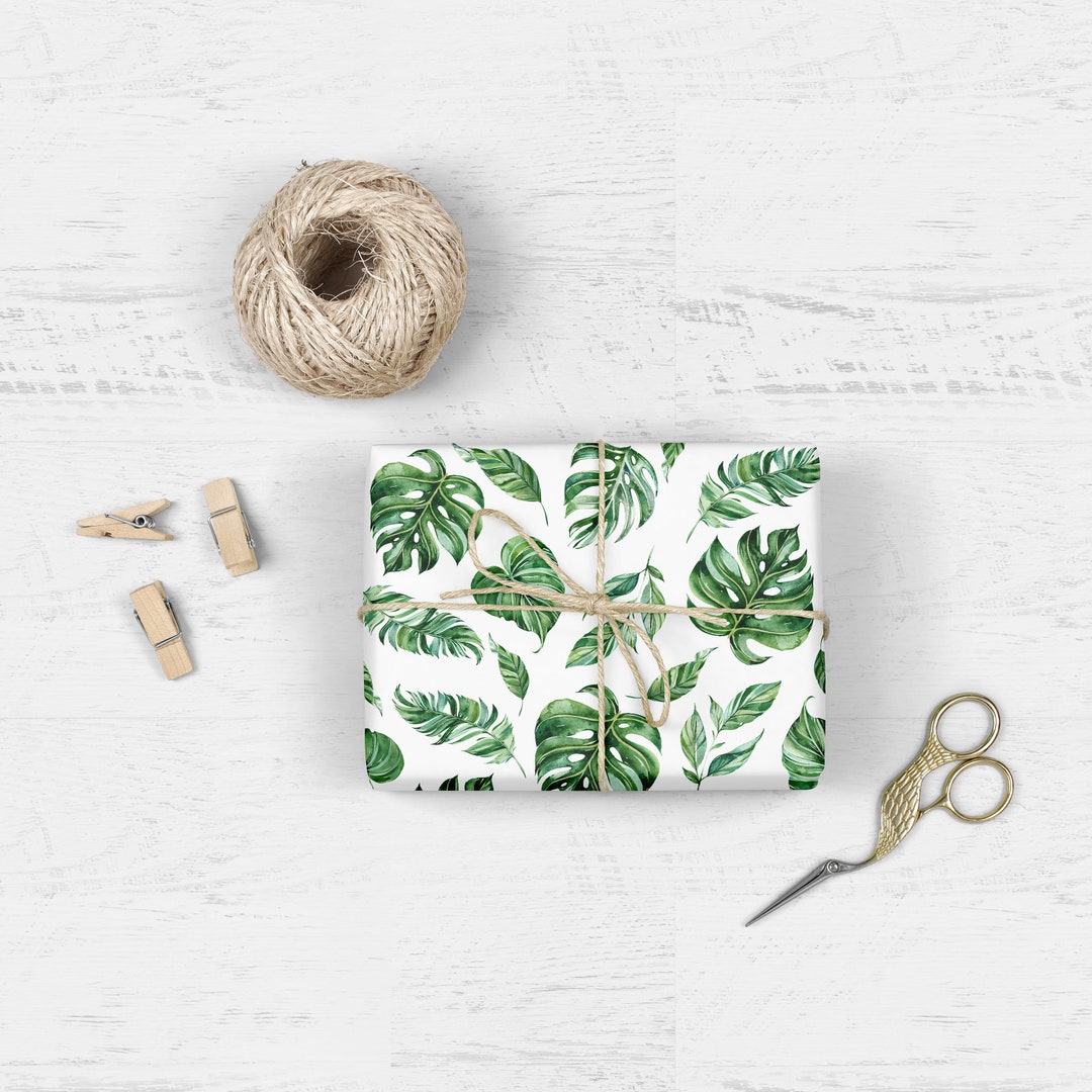 Tropical Wrapping Paper Botanical Wrapping Paper Botanical Gift Wrap ...