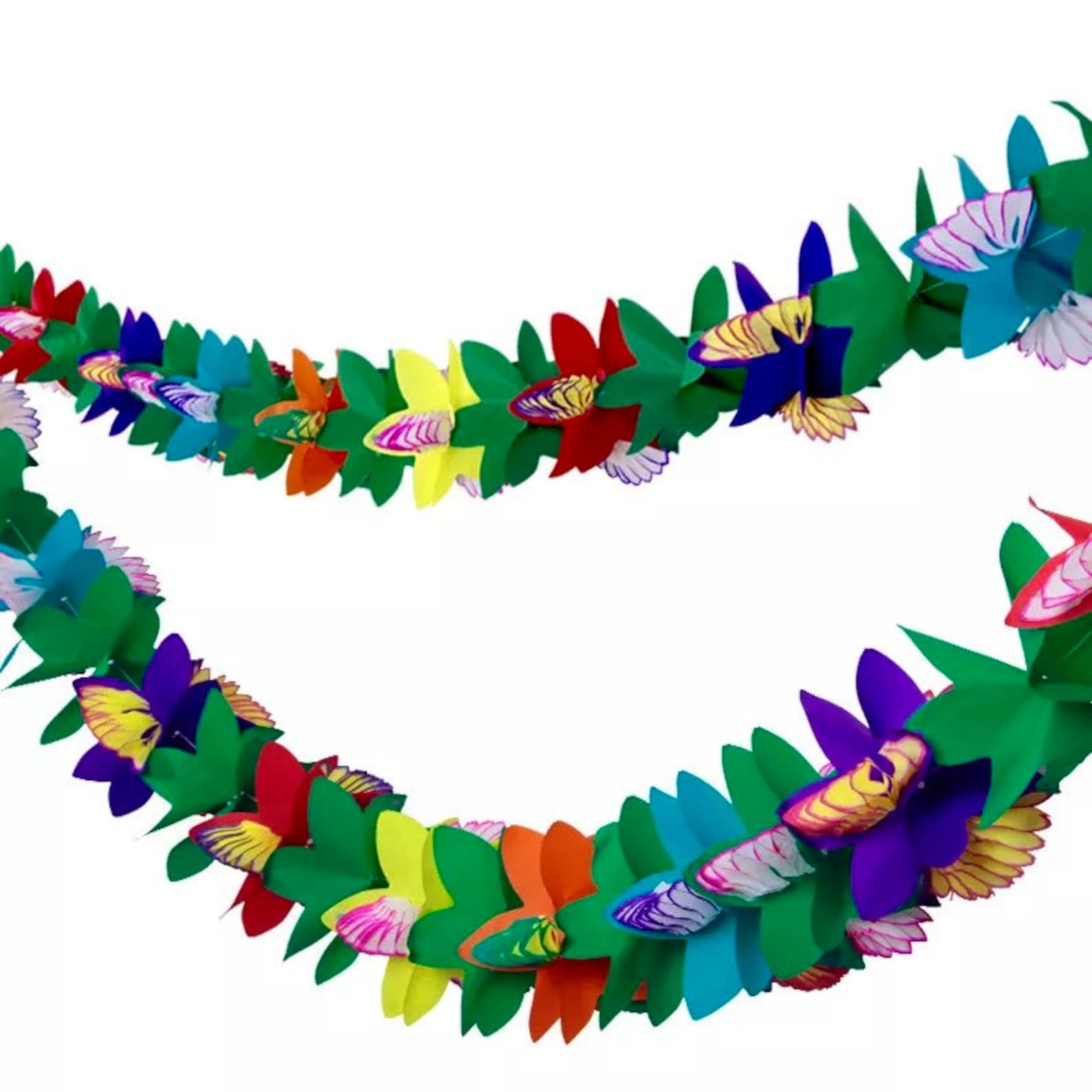 Hawaiian Flower Garland Greenery Multicolor Flower Party Decor - Etsy
