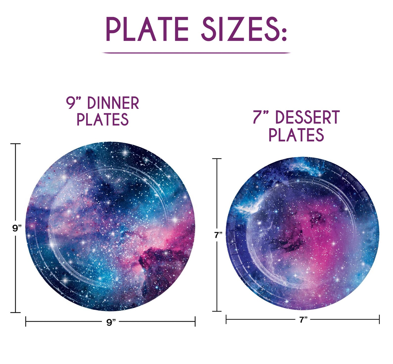 Galaxy Paper Plate Set Stars Planets Universe Outer Space | Etsy