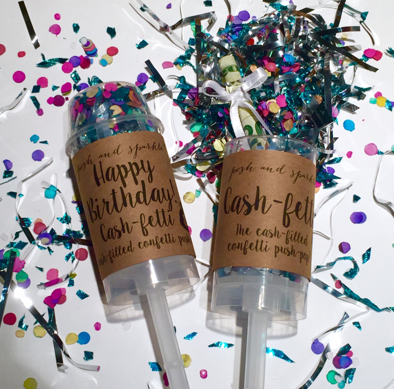 Money Confetti Poppers Money Gift Ideas Money Party Popper - Etsy