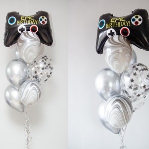 Video Game Birthday Balloon Bundle Large Console Gaming Decoration ...
