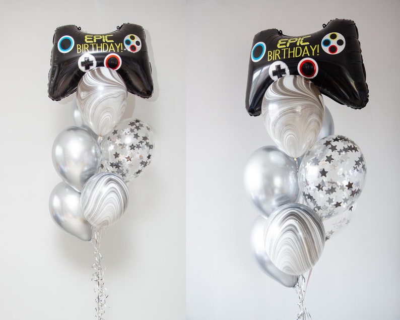 Video Game Controller FOIL BALLOON Game Night on Epic Level up Birthday ...