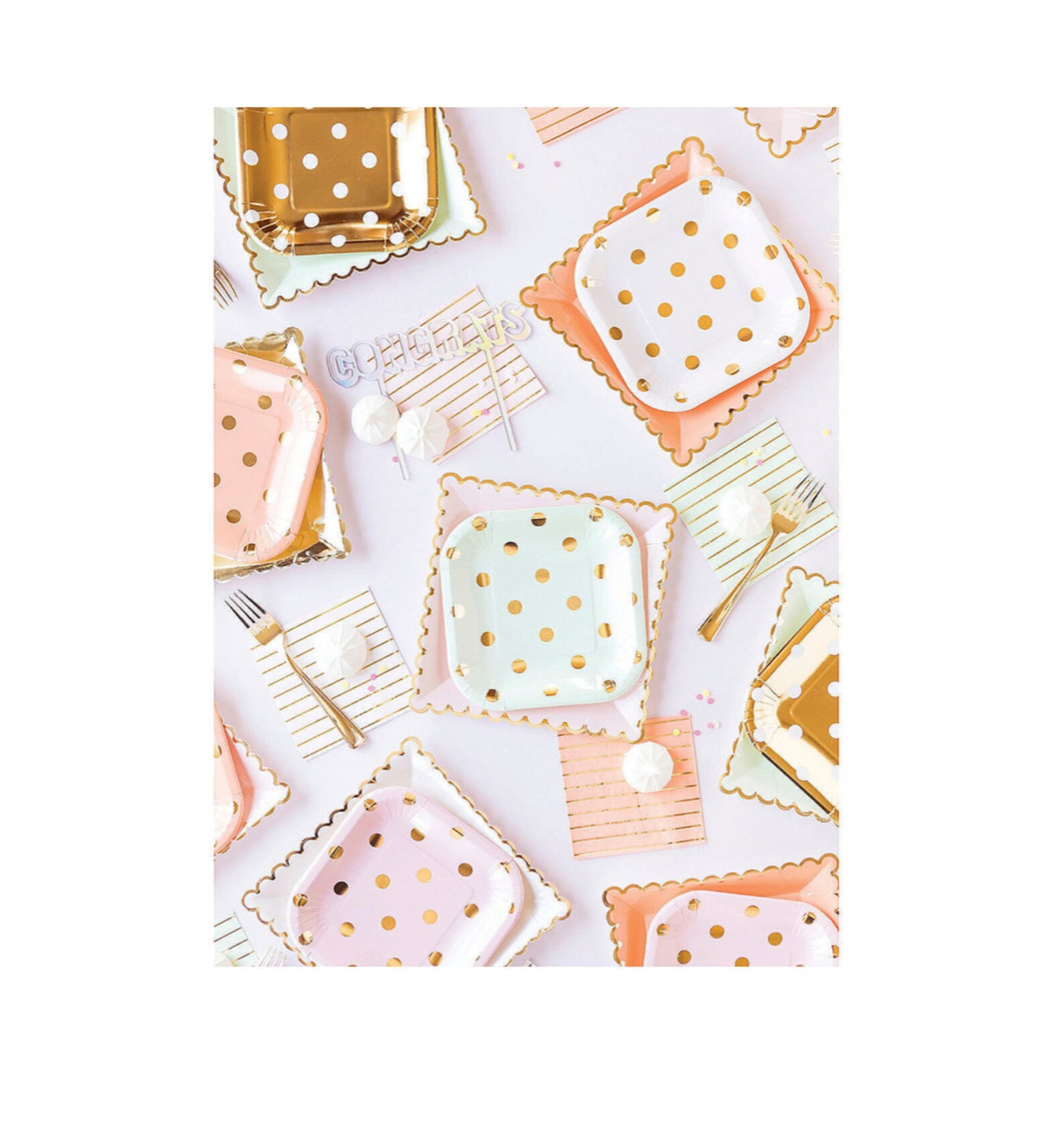 Square Plates With Scalloped Edge COLOR CHOICES Elegant Minimal ...