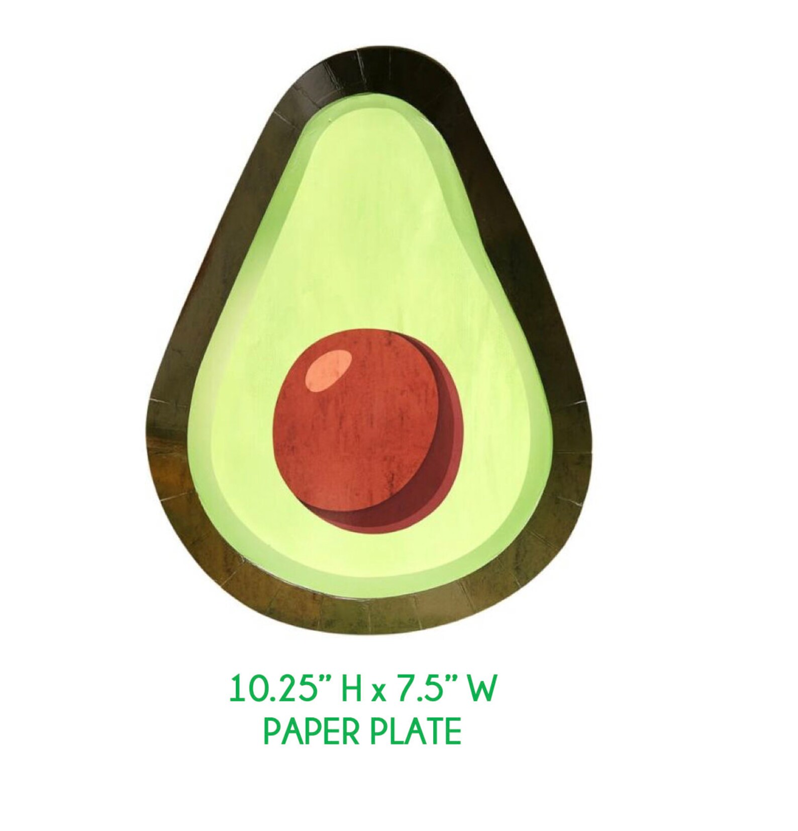 Avocado Shaped Paper Plates Fiesta Cinco De Mayo Party Supply - Etsy