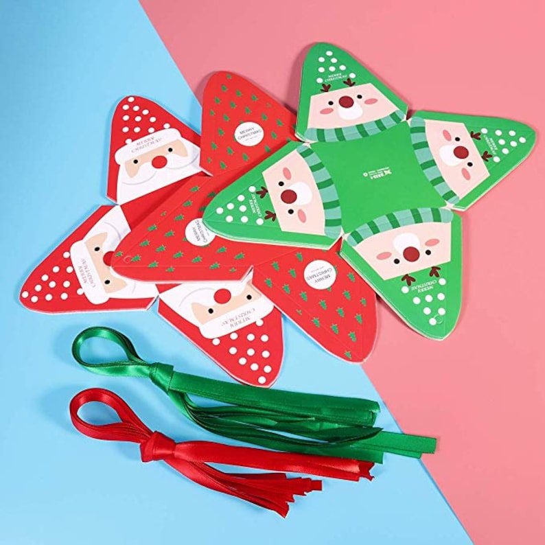 Christmas Candy Boxes Sweet Bags Party Favor Foldable Box | Etsy