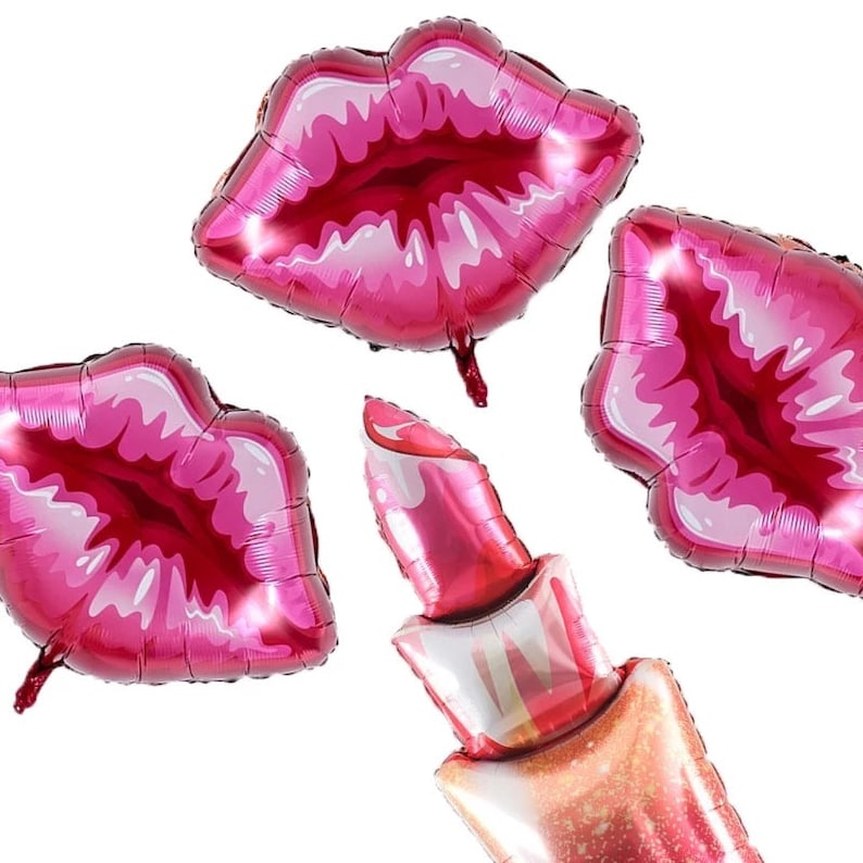 Red Lips Balloon 34 Lipstick Foil Balloon Fun - Etsy