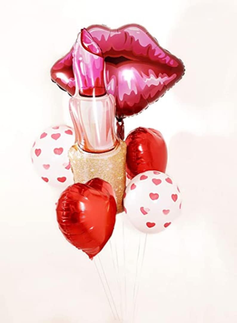 Red Lips Balloon 34 Lipstick Foil Balloon Fun - Etsy