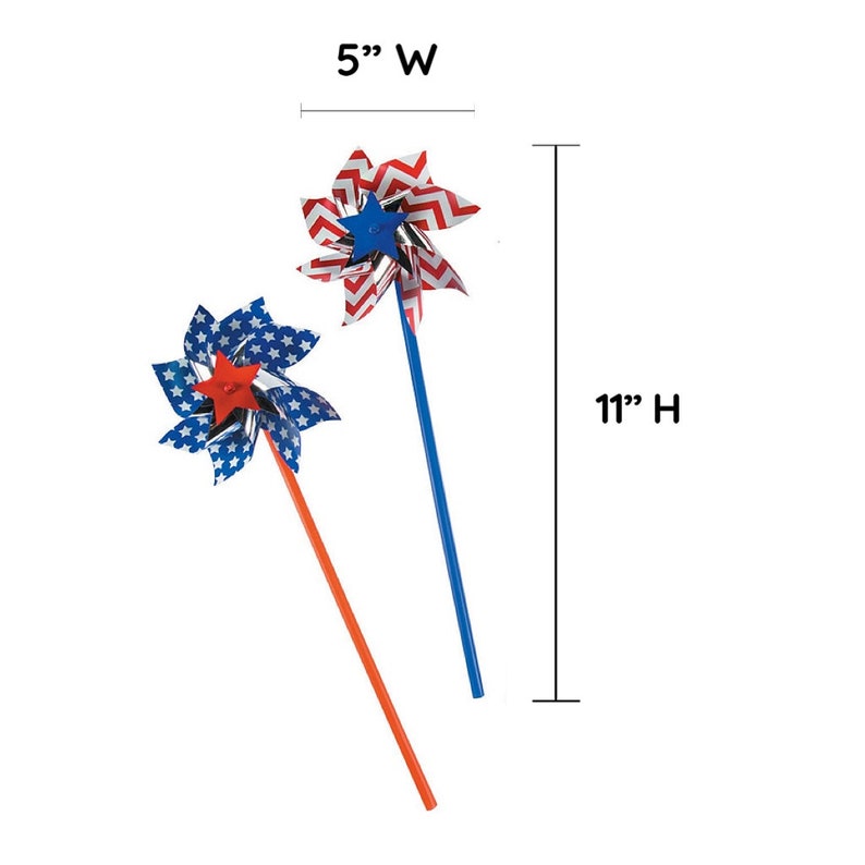 Patriotic Pinwheels 4 July Spinners America 4th of July - Etsy