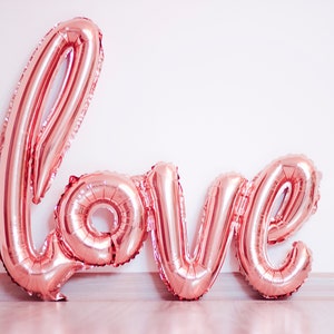 LOVE Script Balloon COLOR OPTIONS Large Minimal Modern Romantic ...