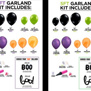 Balloon Bundle Classic Halloween Decoration Orange Black Neon Green ...