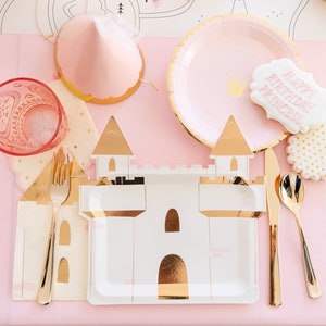Castle Plates Girly Events Elegant Statement Pink Tableware Princess ...