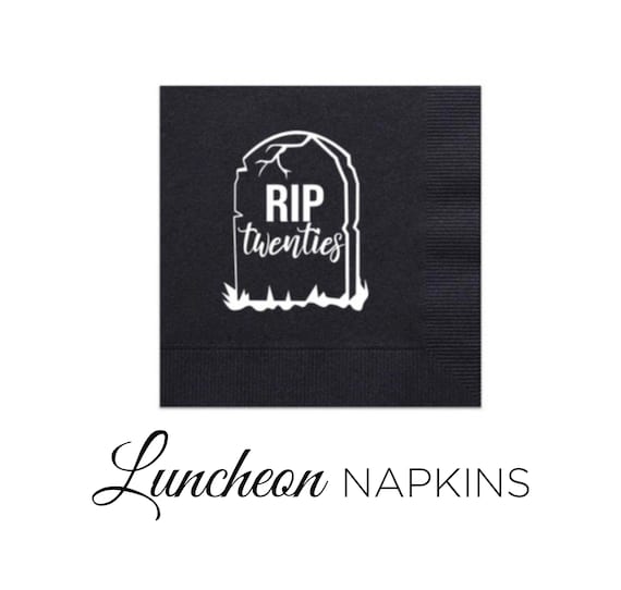 Funny 30 Birthday Napkins RIP 20s Death to My Twenties Black | Etsy