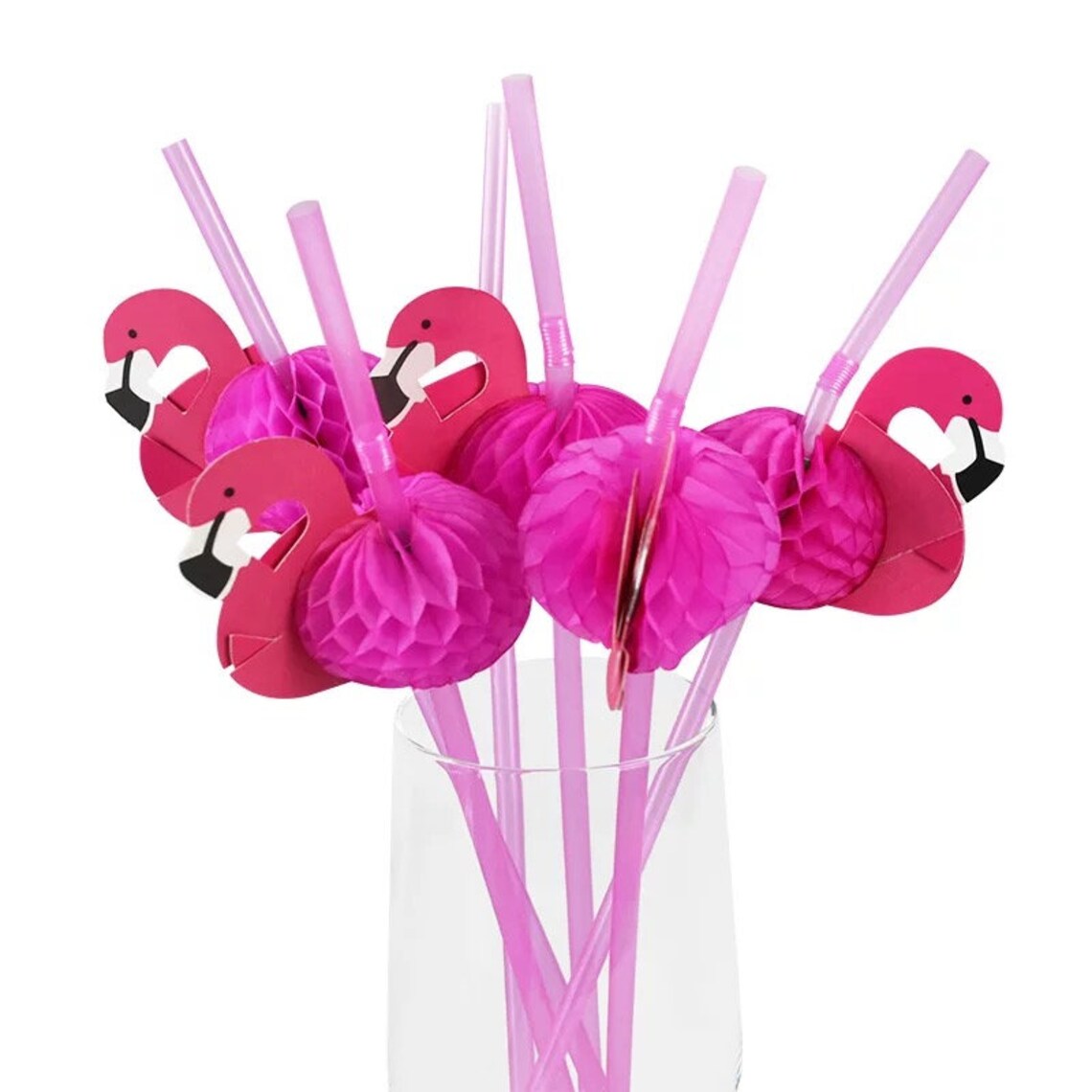 Flamingo Straws Cute Pink Drinkware Bridal Flock Bachelorette - Etsy