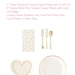 Heart Tableware Set in Cream With Gold PLATES NAPKINS CUTLERY Minimal ...