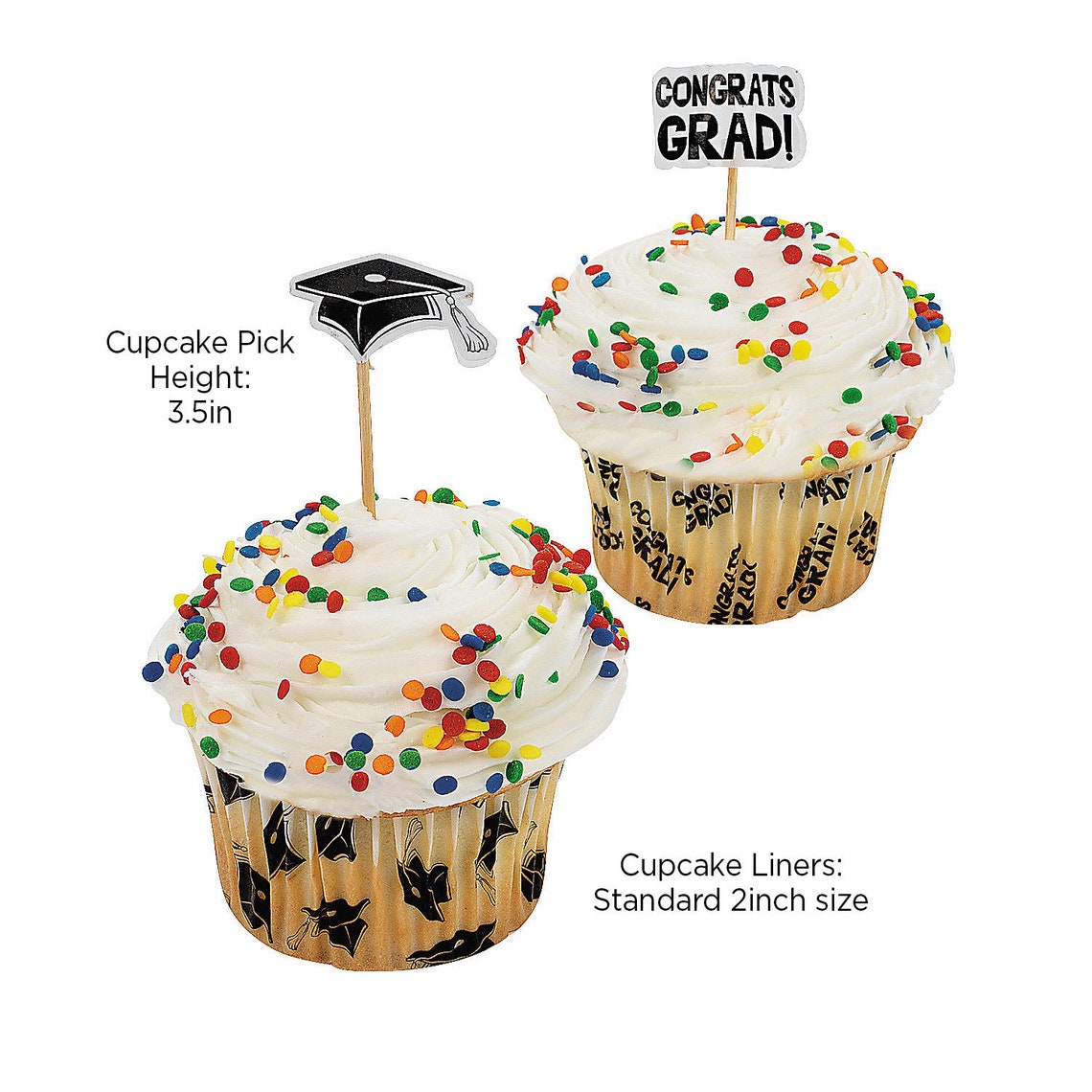 Cupcake Baking Set for Graduation Party Liners and Food Picks | Etsy