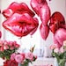Giant Valentine Balloons Red Lips and Lipstick 34inch the Kiss Romantic ...