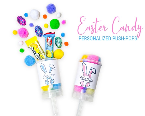 Easter Confetti Popper with CANDY and PERSONALIZED NAME Party Push Open ...