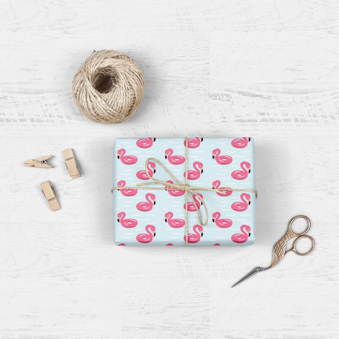 Flamingo Gift Wrapping Paper Cool Summer Celebration Wrap Roll - Etsy